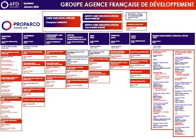 Organization chart of the executive team | AFD - Proparco